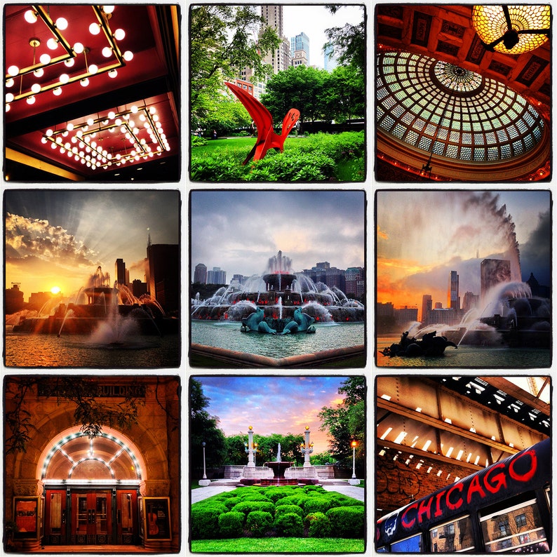 Beautiful Chicago Collage Photographic Print or Canvas Wrap Photography ...