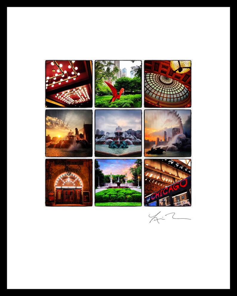 Beautiful Chicago Collage Photographic Print or Canvas Wrap Photography ...