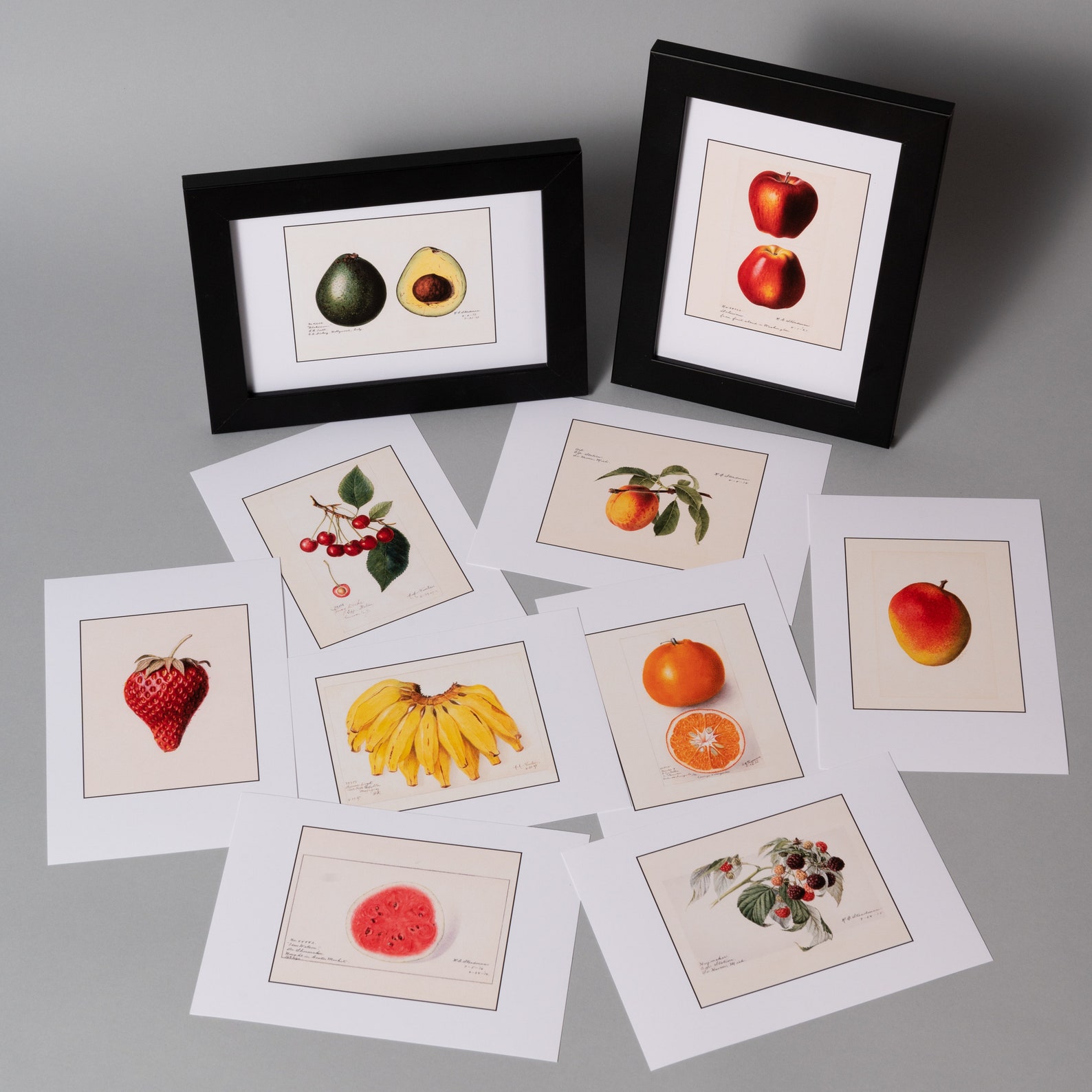 Fruit Framable Prints 10-pack - Kitchen 5x7 Vegan Vegetarian Apple ...