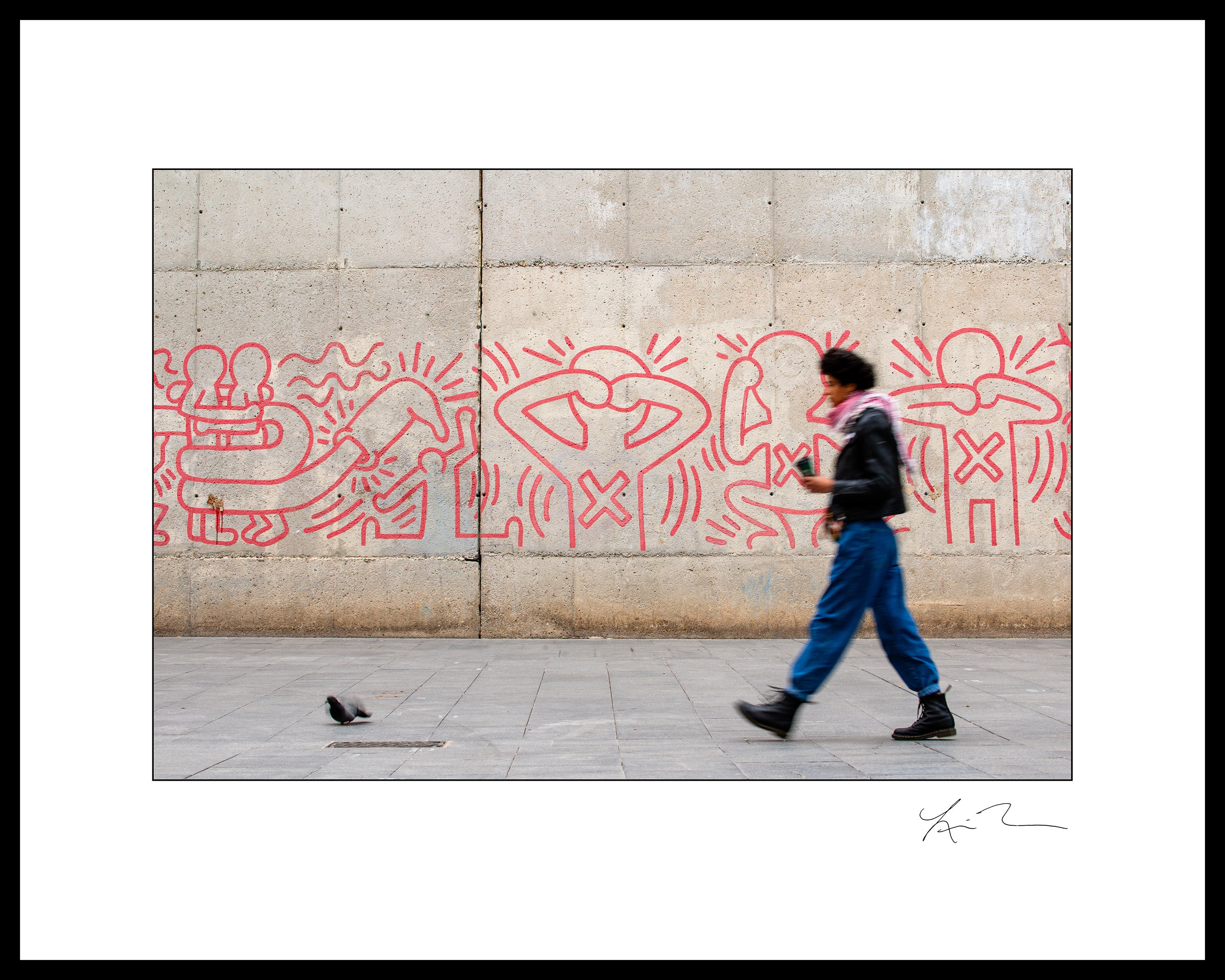 Keith Haring Wall Spain Neighborhood Photographic Metal Print Photo Art ...