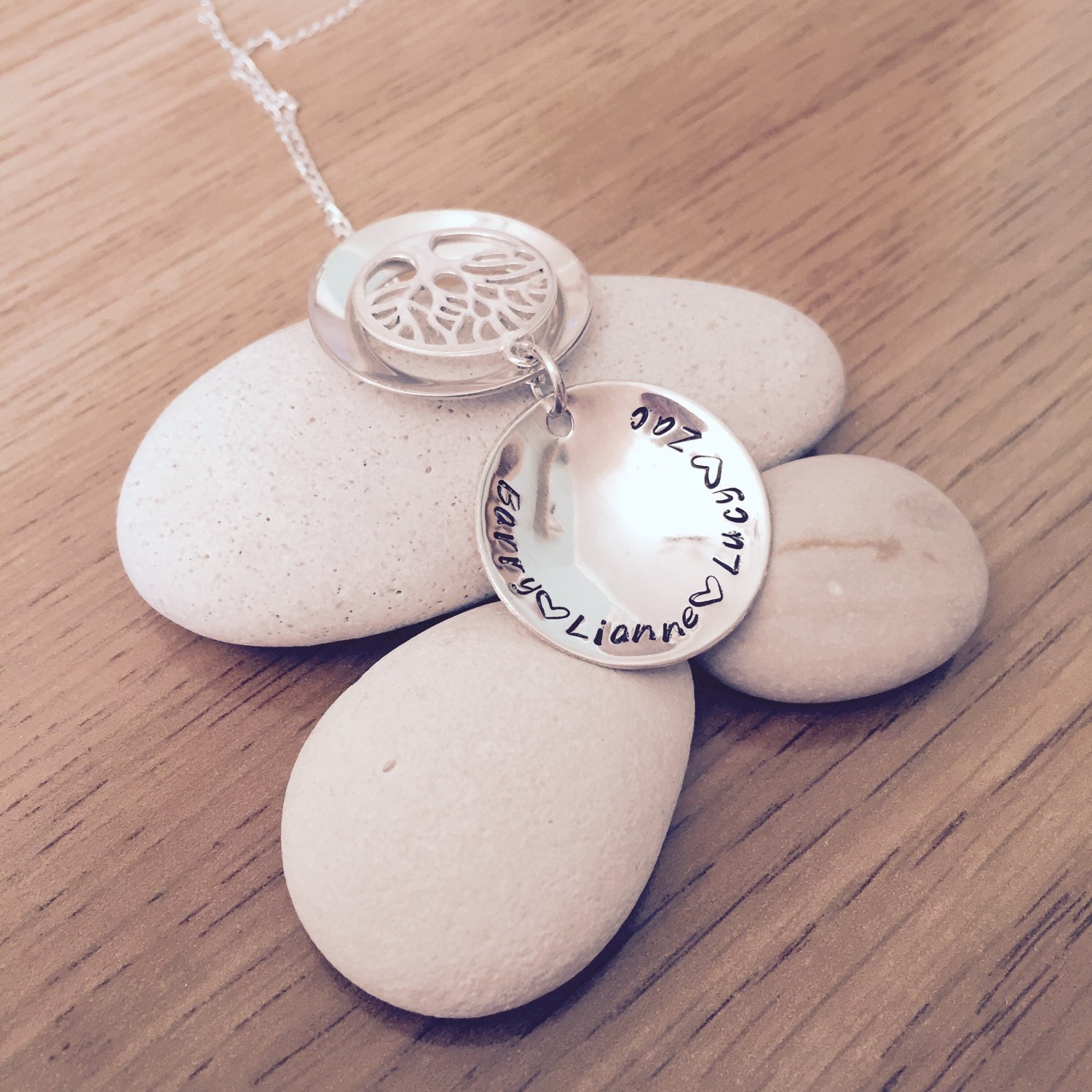 Sterling Silver Tree of Life Locket Necklace Personalised Hand | Etsy