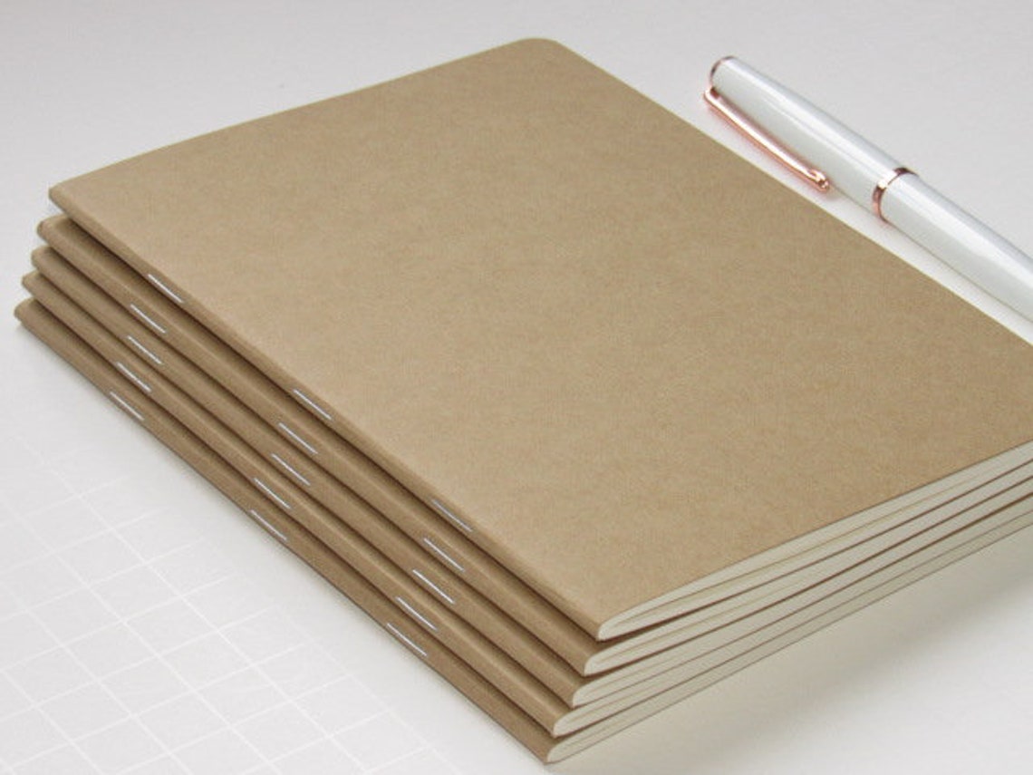 Traveler's Notebook Insertsset of 5 Kraft Paper - Etsy