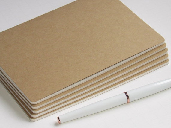 Traveler's Notebook Insertsset of 5 Kraft Paper - Etsy