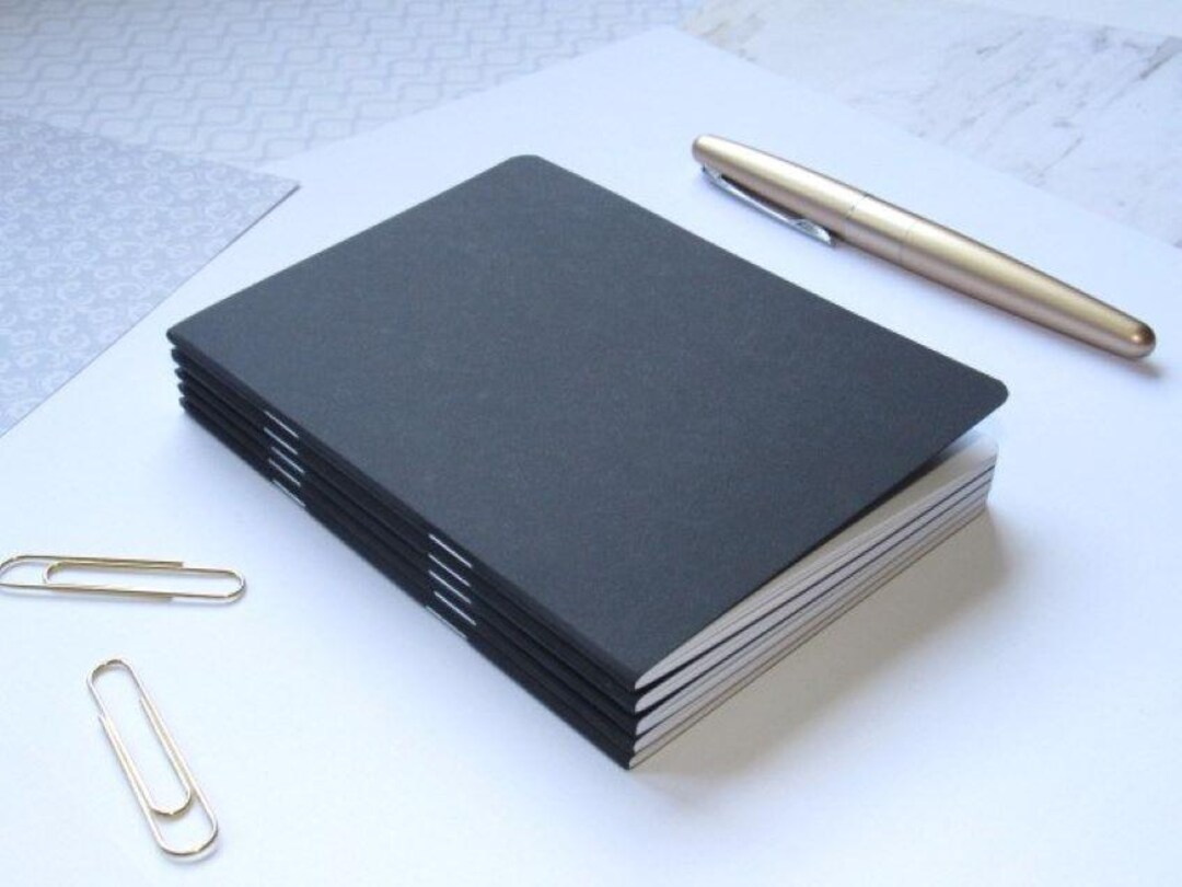Traveler's Notebook Insert--"black" Set of 5 Black Traveler's Notebook ...