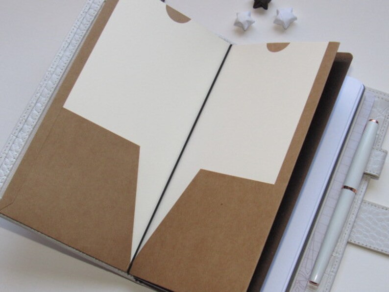 Travelers Notebook Folder Insertkraft Paper Double-pocket - Etsy