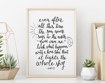 Hafiz poem | Etsy