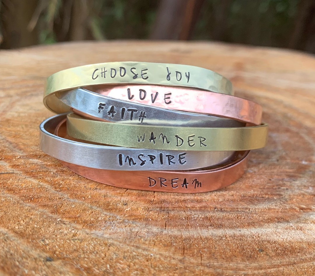 Customizable Metal Cuff Bracelets - Etsy