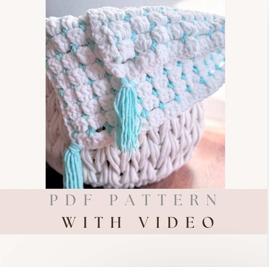 Crochet Baby Blanket Pattern, Crochet Chunky Blanket, Crochet Kid ...