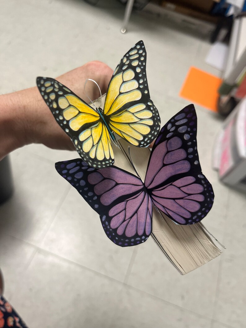 DIY Butterfly Bookmark Coloring PDF, Bookmark Craft, One Page Pdf - Etsy