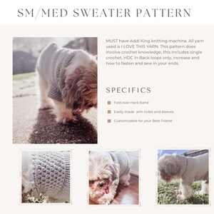 Knitting Machine Dog Sweater Pattern, Thunder Shirt, Dog Sweater, Shih ...