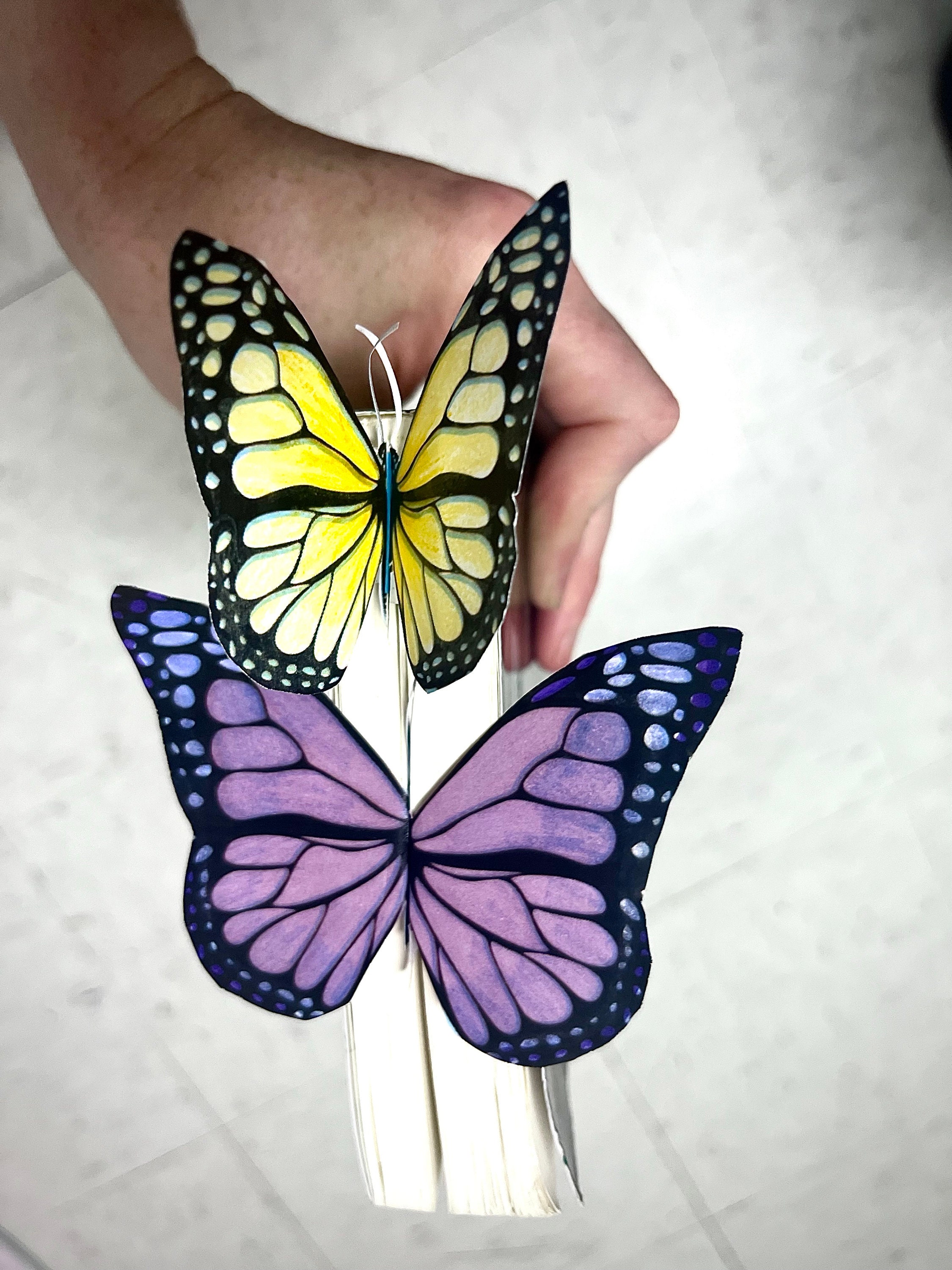 DIY Butterfly Bookmark Coloring PDF, Bookmark Craft, One Page Pdf - Etsy