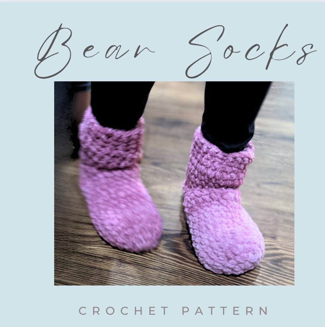 Crochet Sock Pattern, ANY SIZE Easy Socks, Knit Socks, Crochet Socks ...
