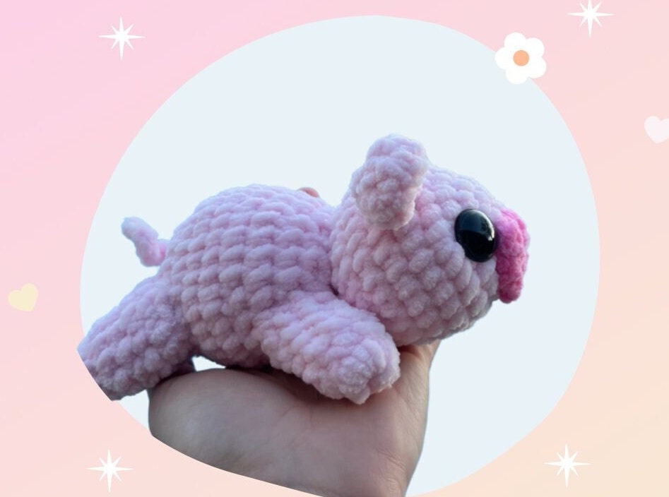 Mini Pig Pattern, Amagirumi, Crochet Pig, Chanelle Yarn, Animal Crochet ...