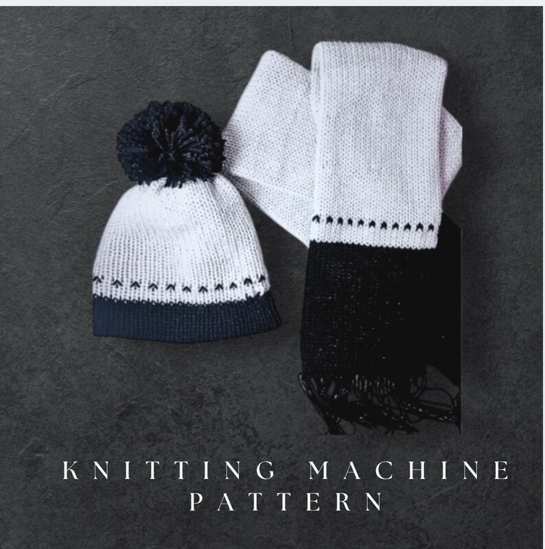 Addi Machine Pattern, Easy Beanie, Knitted Scarf, Crochet Scarf, Winter ...