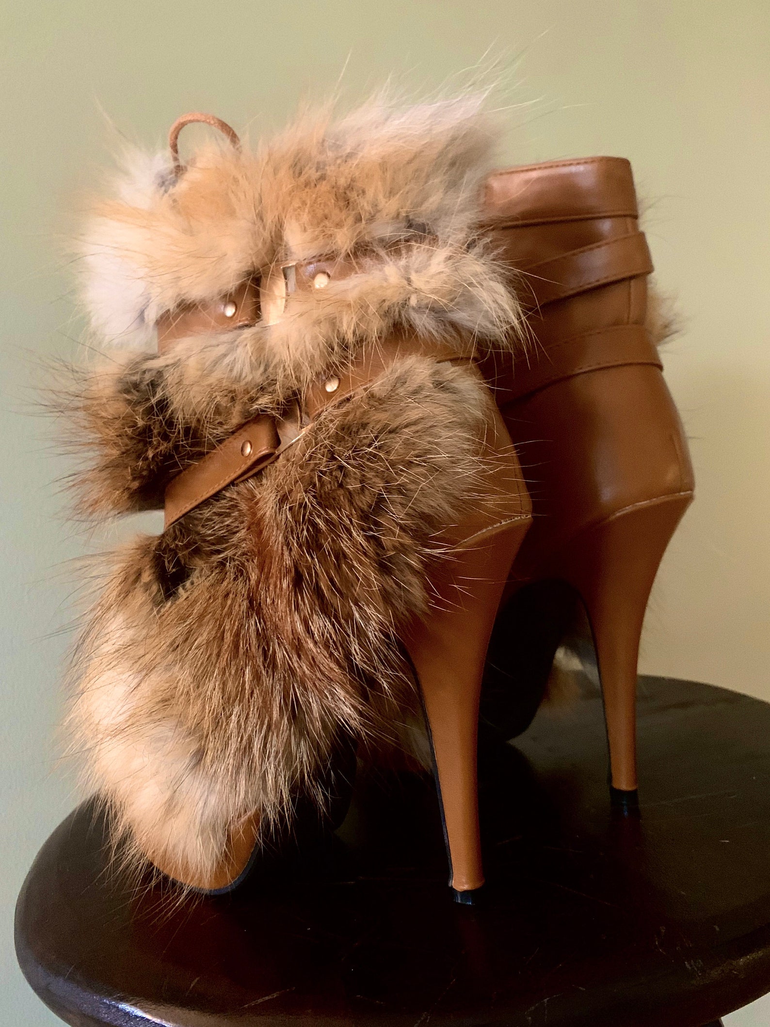 Authentic Fur Trimmed Boots - Etsy