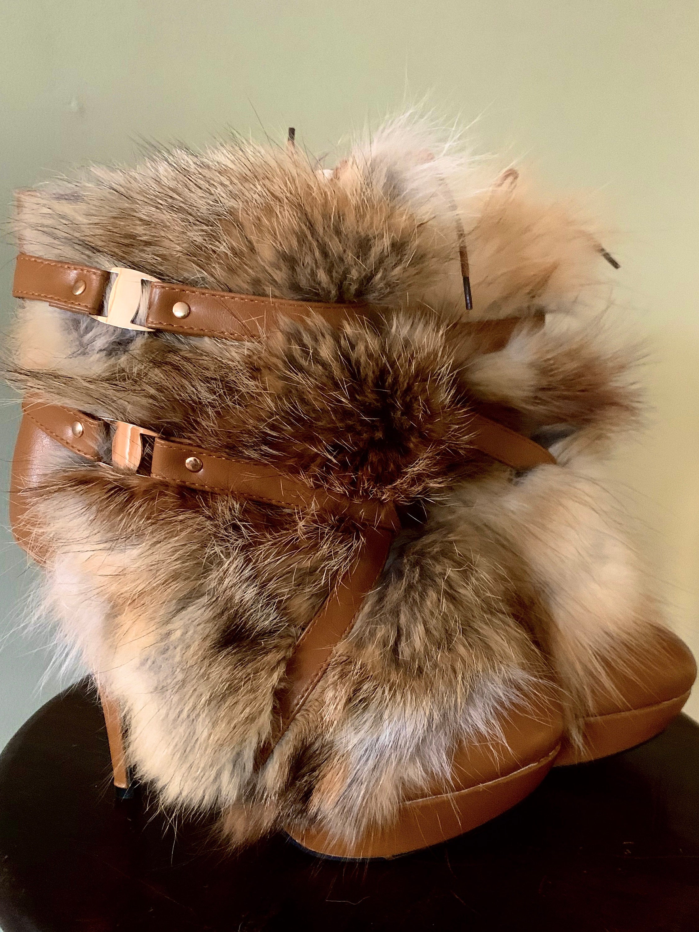 Authentic Fur Trimmed Boots - Etsy