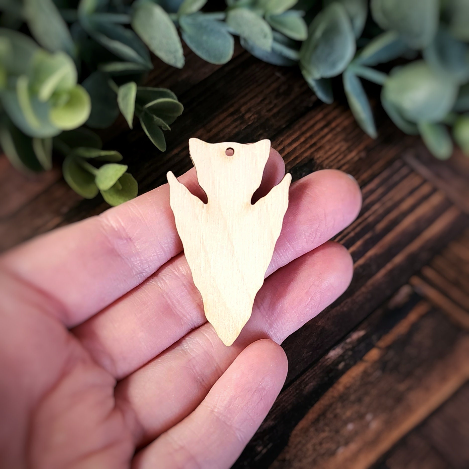 Arrowhead Wood or Acrylic Earring Blanks for Jewelry Making, Earring ...