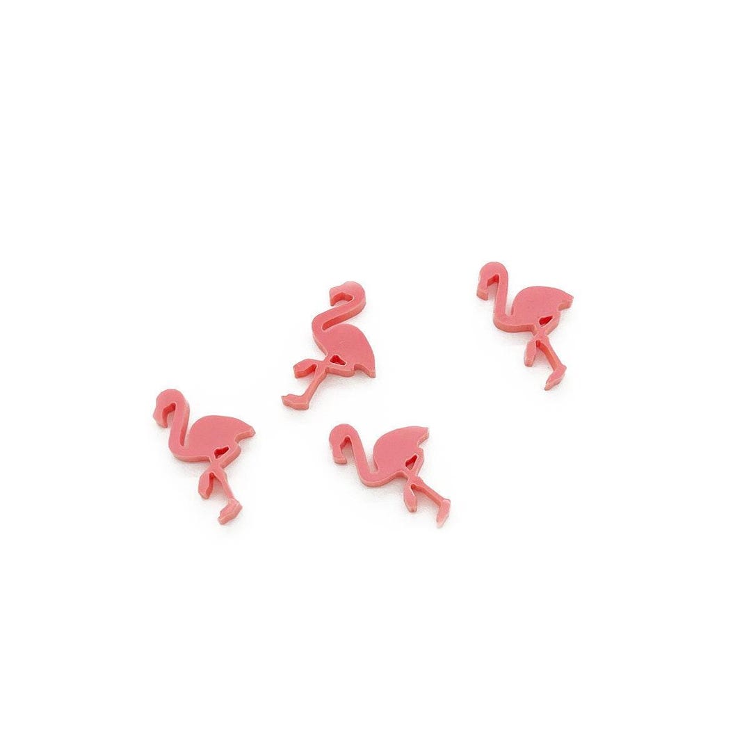 Flamingo Acrylic Cabochons, Glitter Cabochons, Laser Cut Acrylic Shape ...