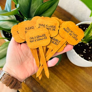 Funny Plant Markers, Funny Plant Pun Stakes, Plant Sticks, Plant Mom ...