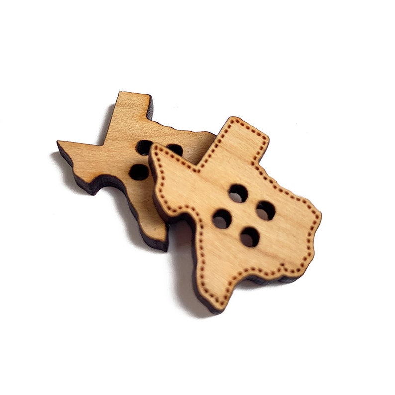 Texas Buttons, Wooden Buttons, Laser Cut Wood Buttons, Knitting Buttons ...