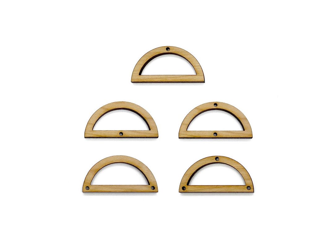 Half Circle Frame Wood Jewelry Blanks, 50mm X 25mm Macrame Jewelry ...