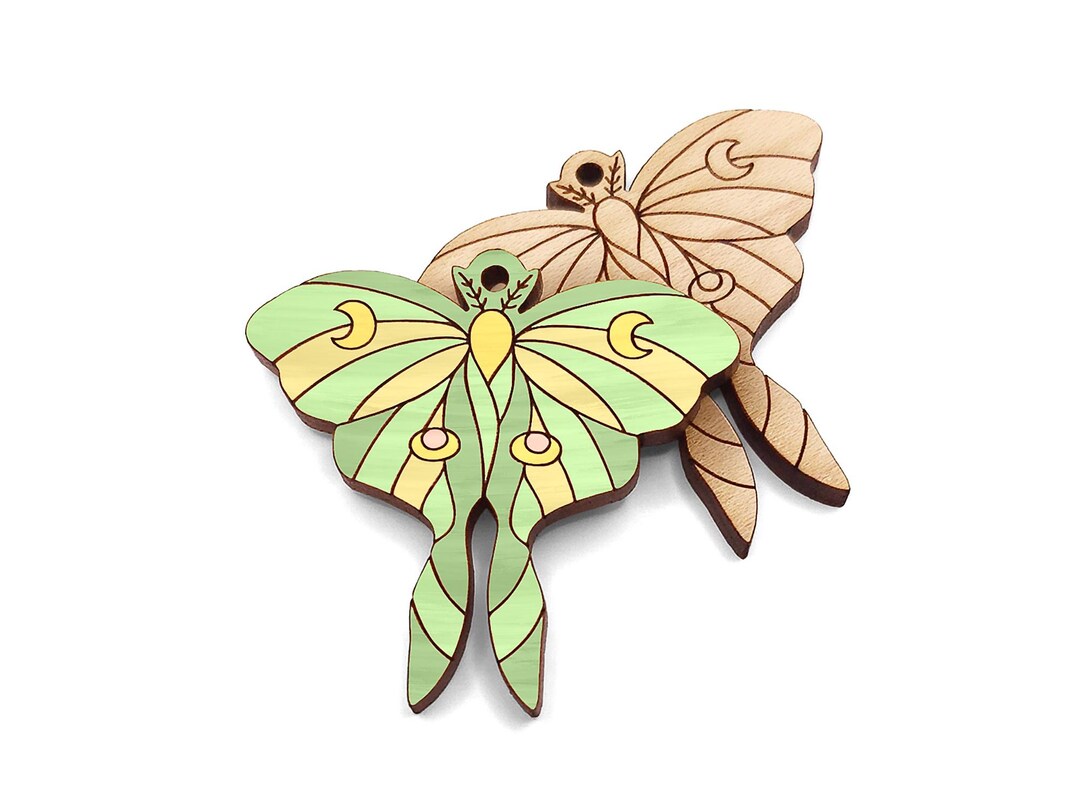 Luna Moth Wood Earring Blanks, Jewelry Making & Craft Blanks ...