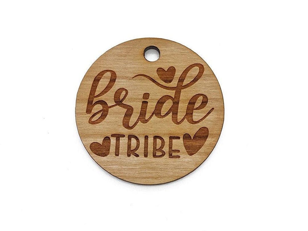 Bride Tribe Engraved Round Wood Keychain Charm Blanks, Car Charm Blanks ...