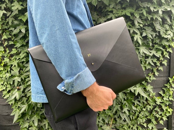A3 Extra Large Black Leather Portfolio Designer Photographer | Etsy UK