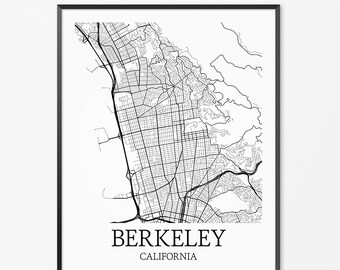 Berkeley Skyline Poster Art Print California CA | Etsy