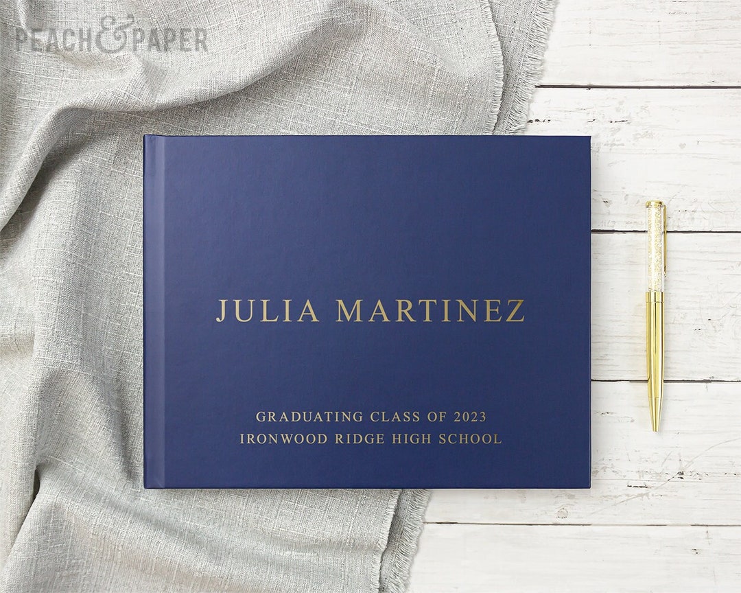 Graduation Guest Book Custom High School Graduation Party Photo Book ...