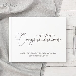 Retirement Book for Retirement Party, Congratulations on Retirement ...