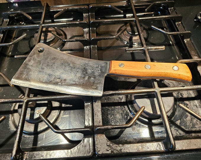 Vintage Briddell Butcher Meat Cleaver 8 Inch - Etsy