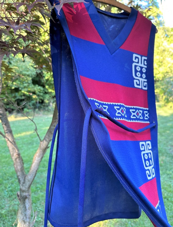 Vintage 1970s Open Side Vest, Tunic Vest, Tunic Top - Gem