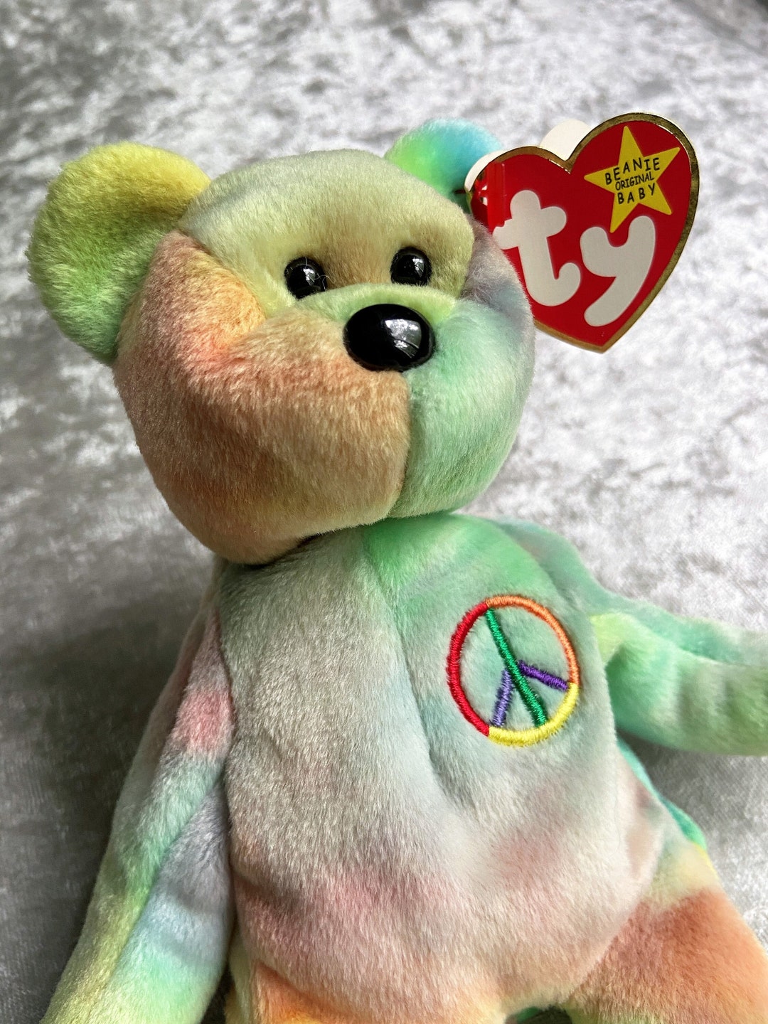 Vintage Ty Peace Bear Beanie Baby - Etsy