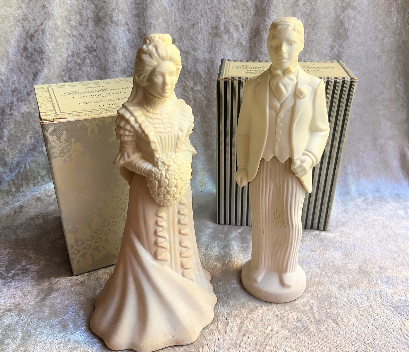 Vintage 1970s Avon Bridal Moments and Proud Groom Set, Wedding Set ...