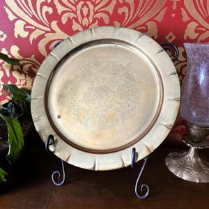 Vintage Brass Music Box Plate, Engraved Brass Plate, Happy Birthday ...
