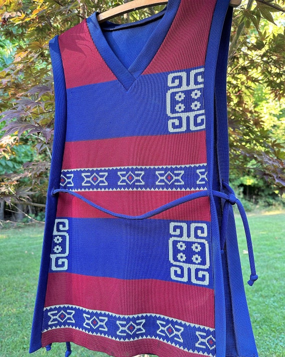 Vintage 1970s Open Side Vest, Tunic Vest, Tunic Top - Gem