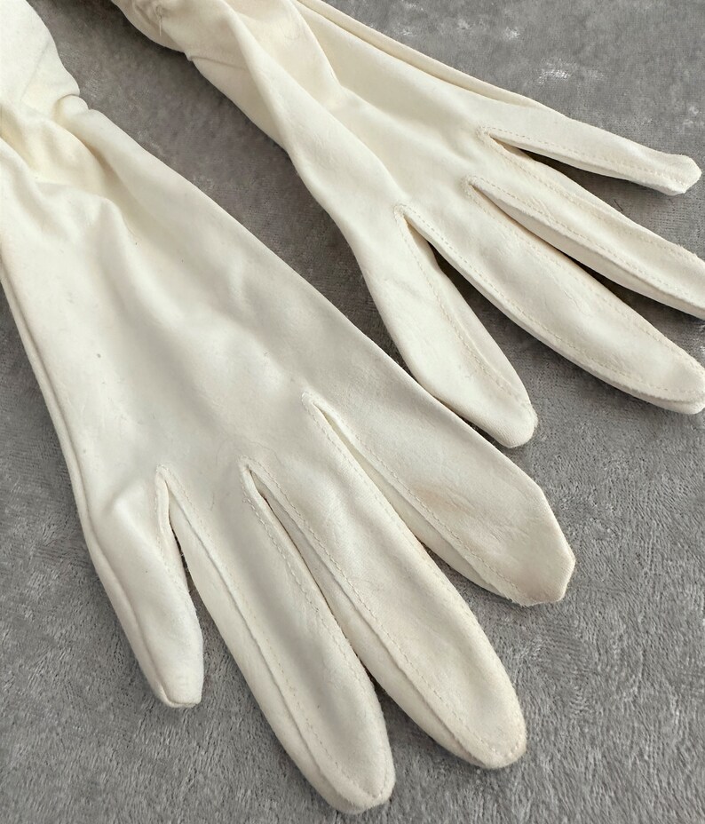 Vintage Long White Formal Gloves - Etsy