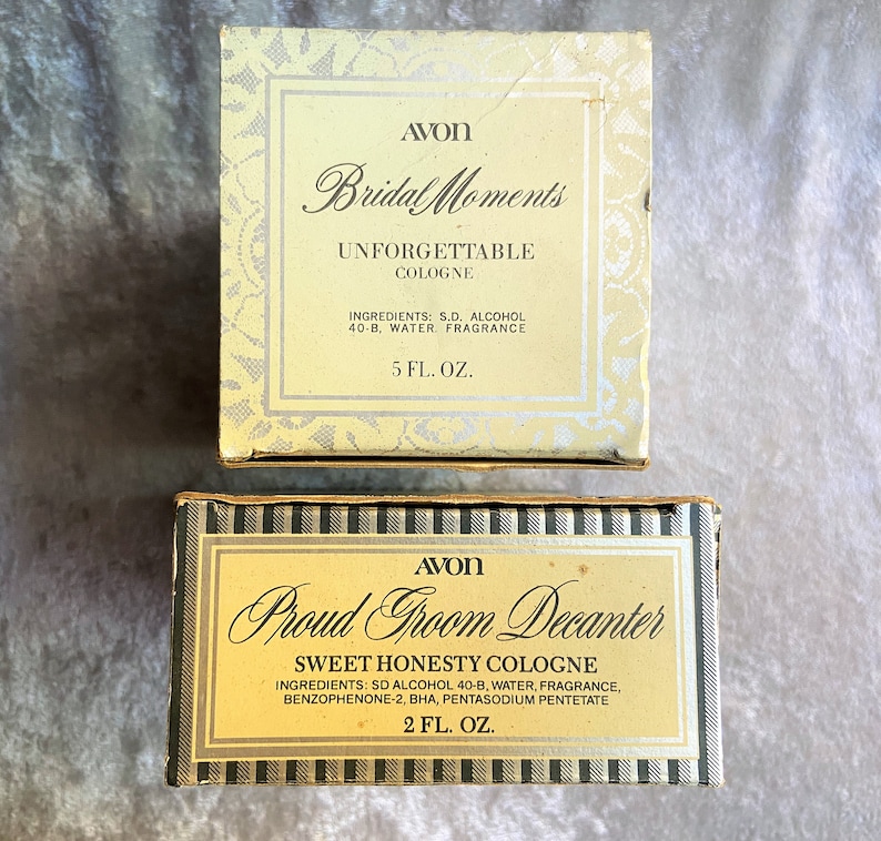Vintage 1970s Avon Bridal Moments and Proud Groom Set, Wedding Set ...