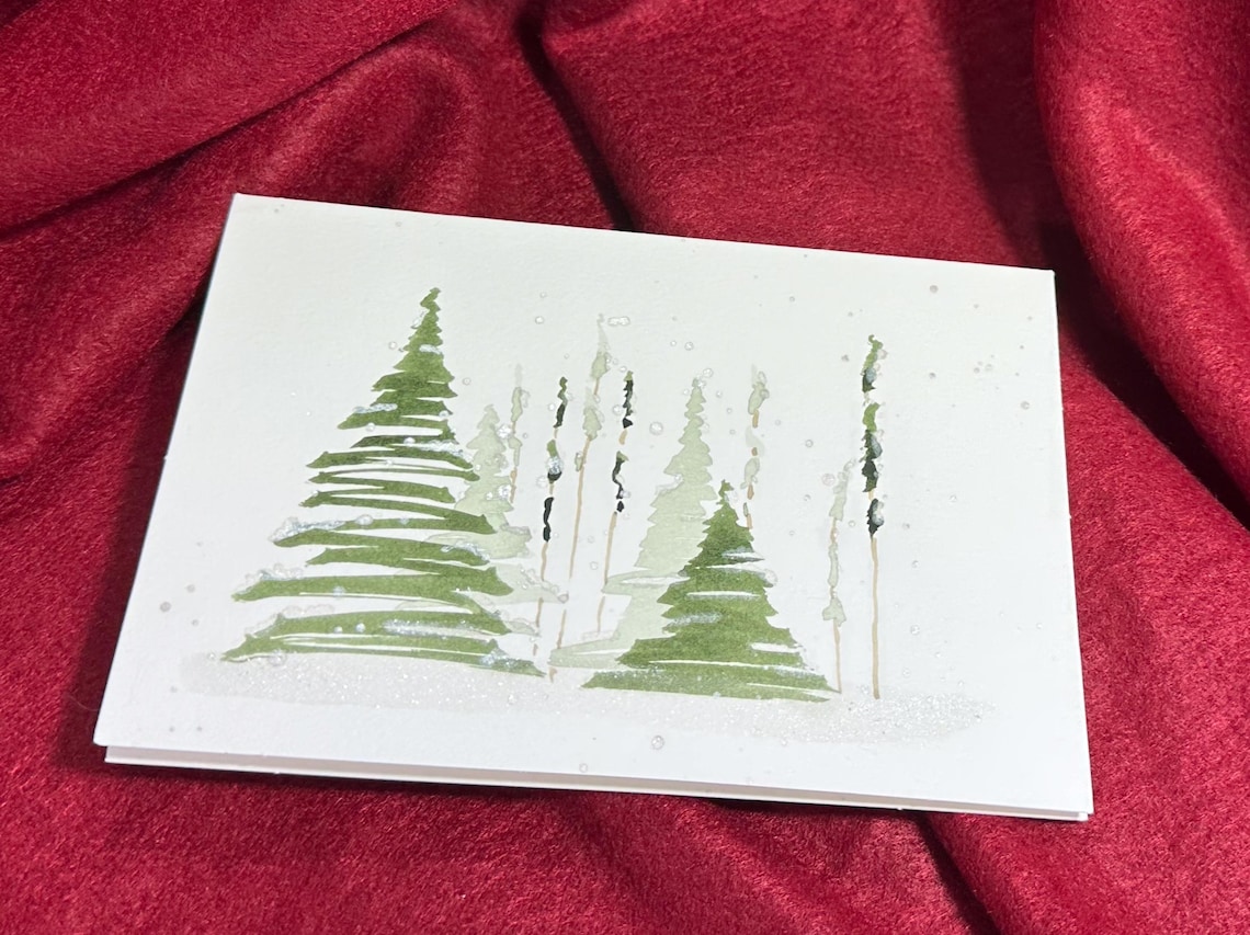 Hand-painted Watercolor Christmas Cards Unique 4x6 Holiday Greeting ...