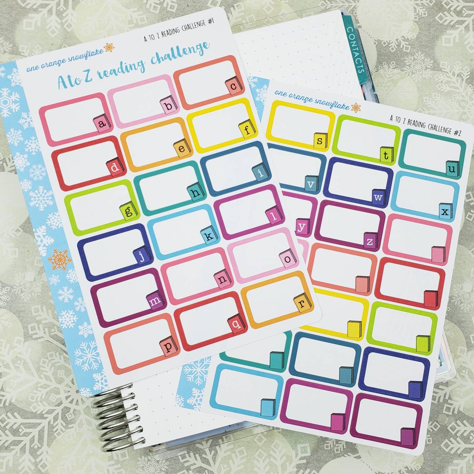 A To Z Reading Challenge Stickers For Paper Planners Bullet Etsy
