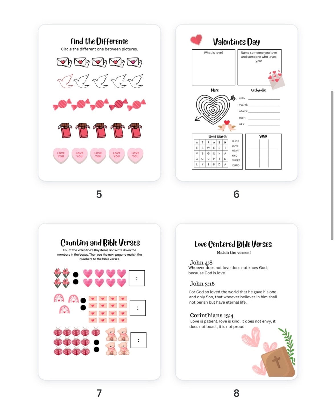 Valentines Day Activity Book - Etsy