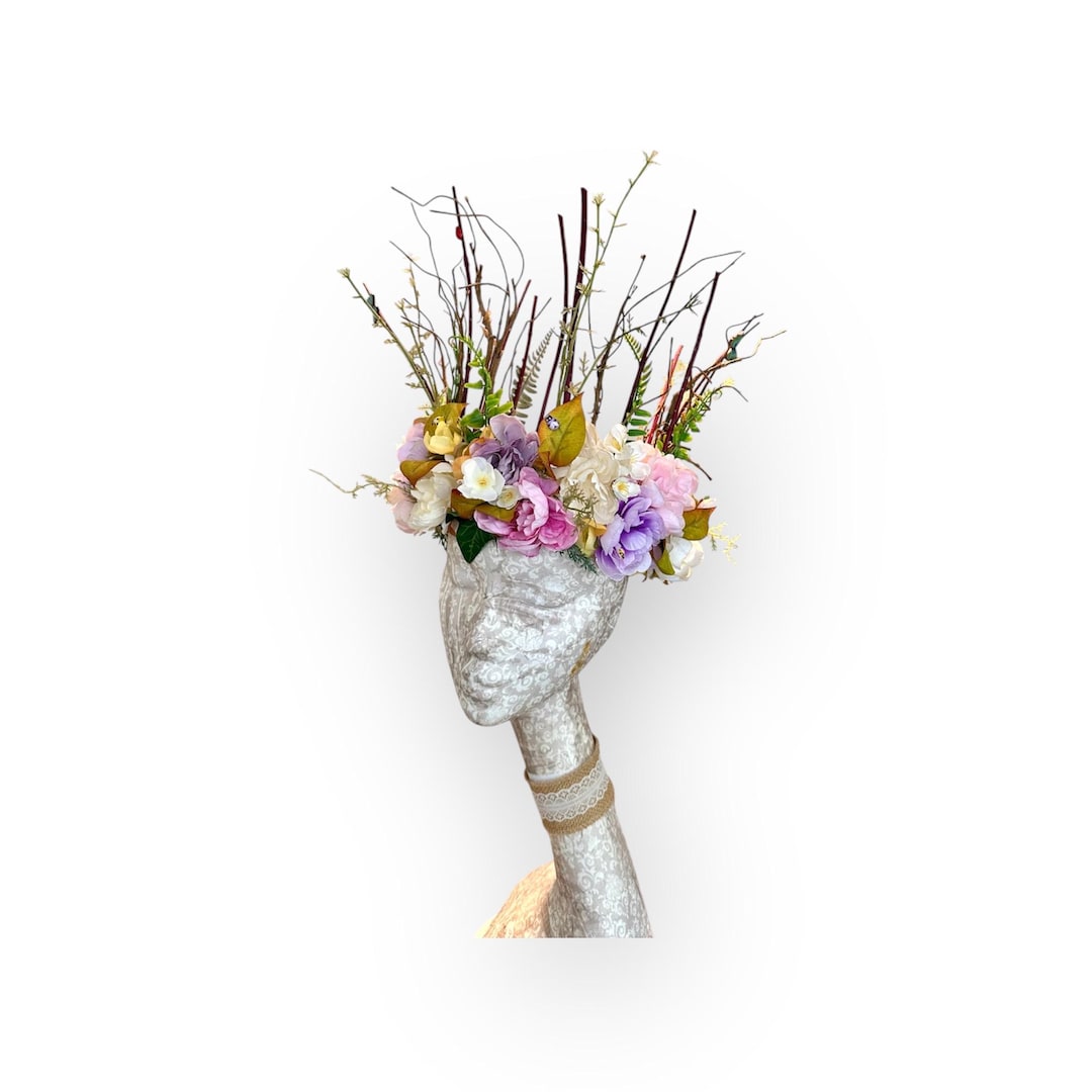 Pastel Crown, Fairy Crown, Delicate Floral Crown, Pagan Crown, Bridal ...