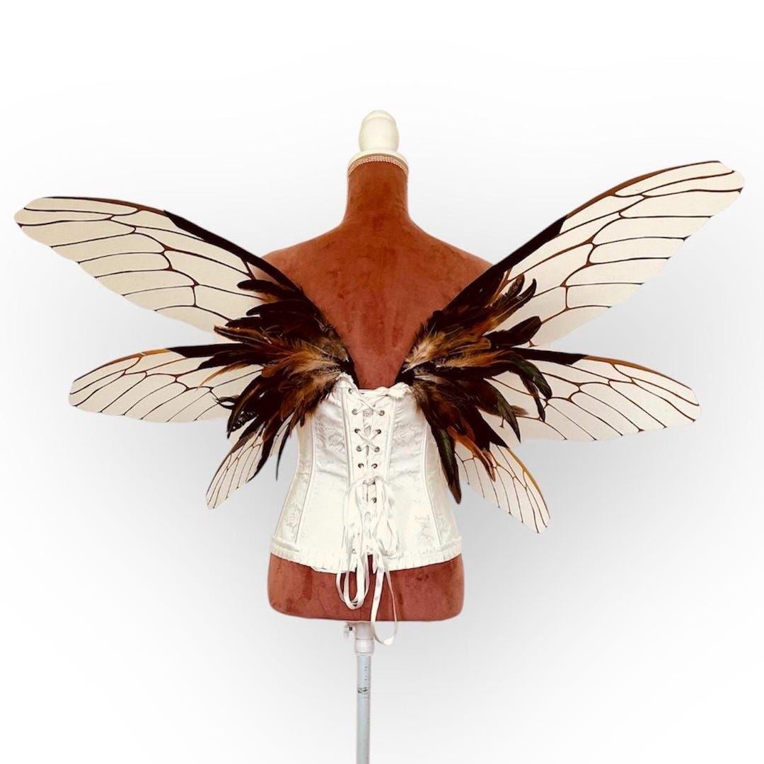 Goth Wings, Black and Gold FAIRY WINGS, Faerie Wings, Burlesque Wings ...