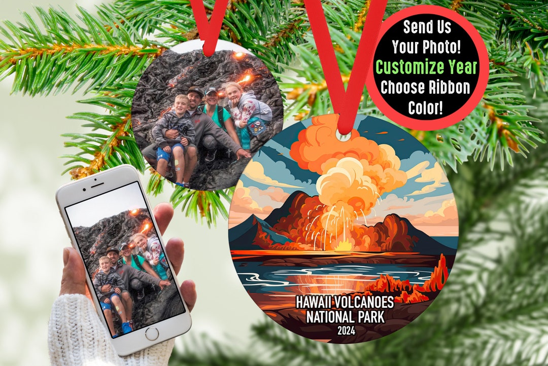 Hawaii Volcanoes National Park Ornament, Personalized Hawaii Keepsake ...