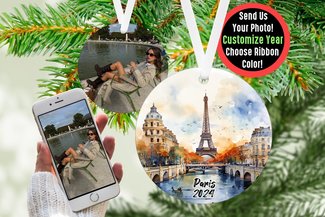 Paris Ornament Personalized, Eiffel Tower Keepsake, Travel Souvenir ...