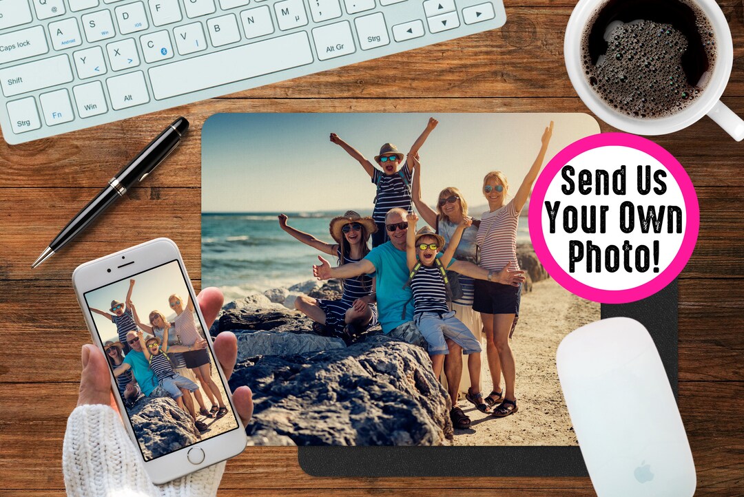 Personalized Photo Mouse Pad Custom Office Desk Decor Gift for Work ...