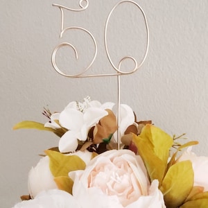 Wedding Reception Wire Table Number/ Rustic Wedding Decoration/ Wire ...