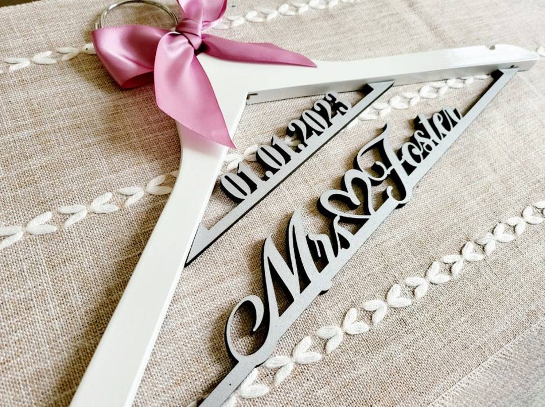 Laser Cut / Wedding Dress Hanger / Mrs Hanger / Bride Hanger / Wedding ...