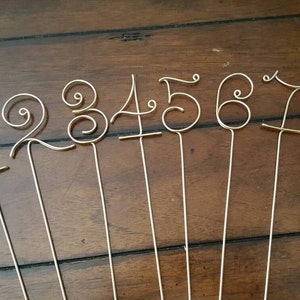 Wedding Reception Wire Table Number/ Rustic Wedding Decoration/ Wire ...